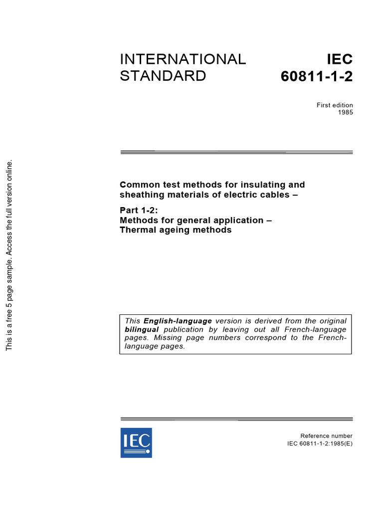 Iec60811-1-2 (Ed1 0) en - D Img | PDF | Insulator (Electricity ...