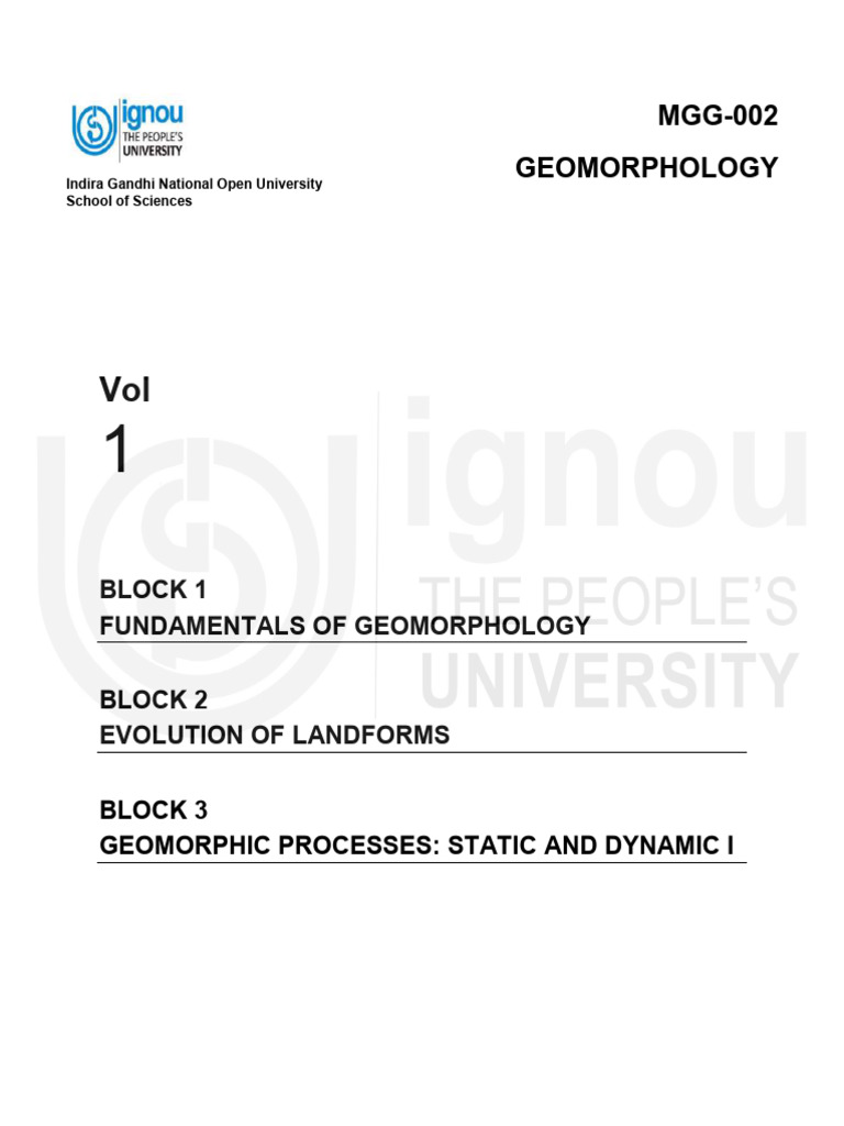 Block 1 | PDF | Geomorphology | Earth Sciences