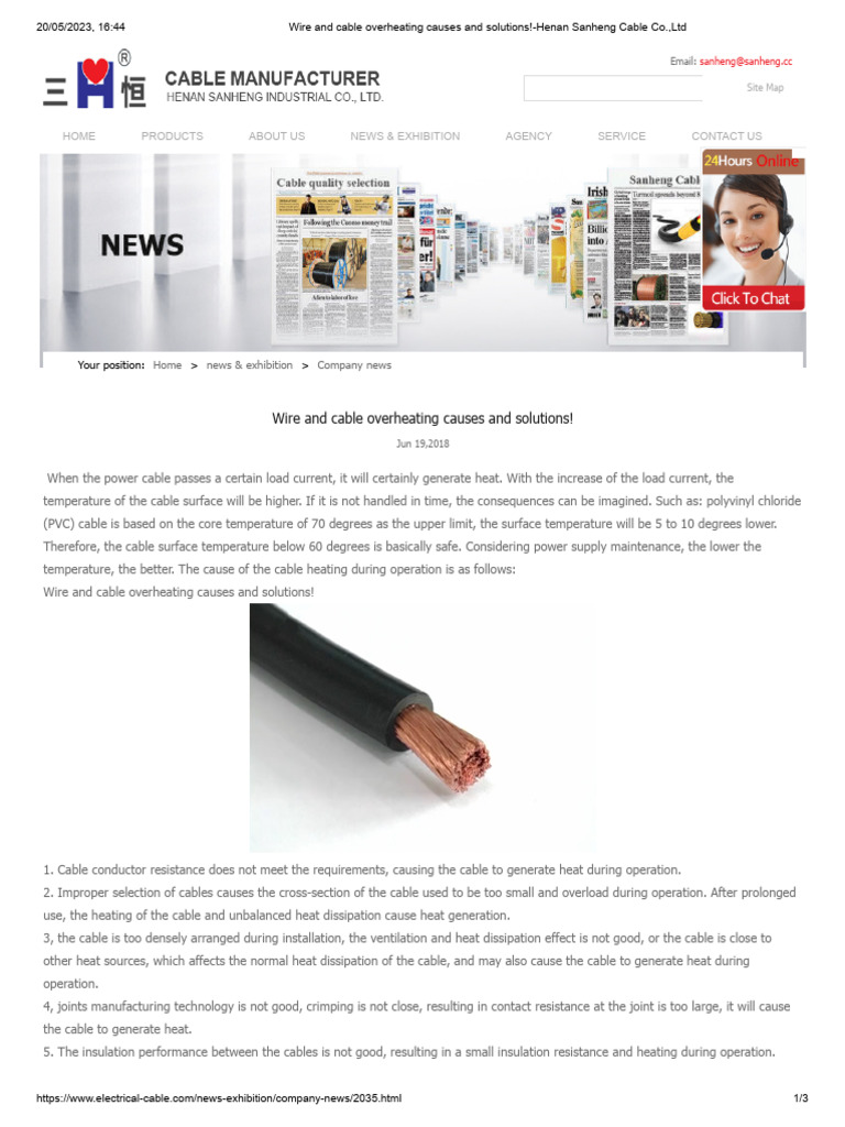 Wire and Cable Overheating Causes and Solutions!-Henan Sanheng Cable Co ...