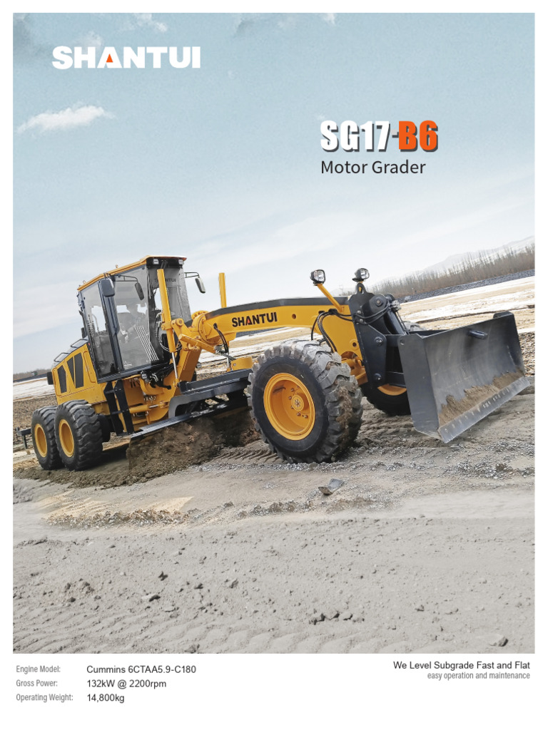 Shantui SG17-B6 Motor Grader Specs | PDF | Engines | Plough