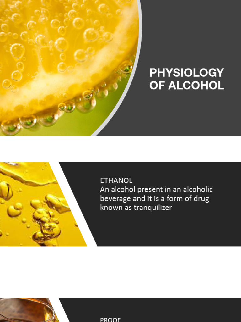 Physiology of Alcohol | PDF