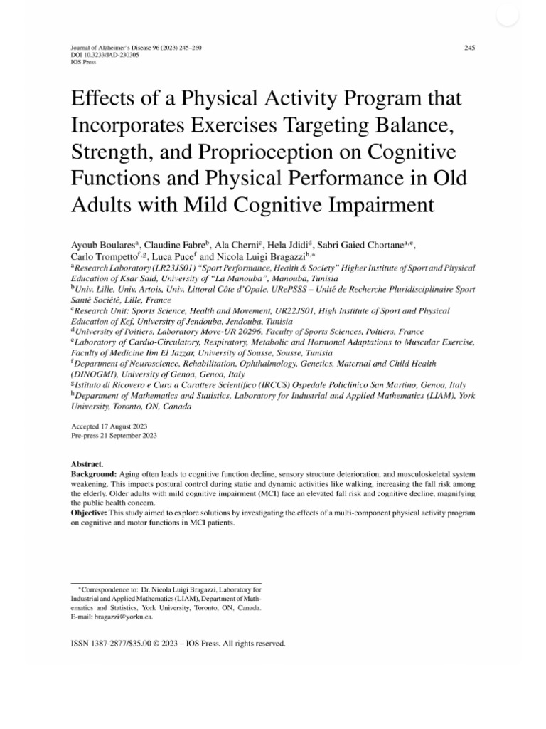 Effect of Physic Activity | PDF
