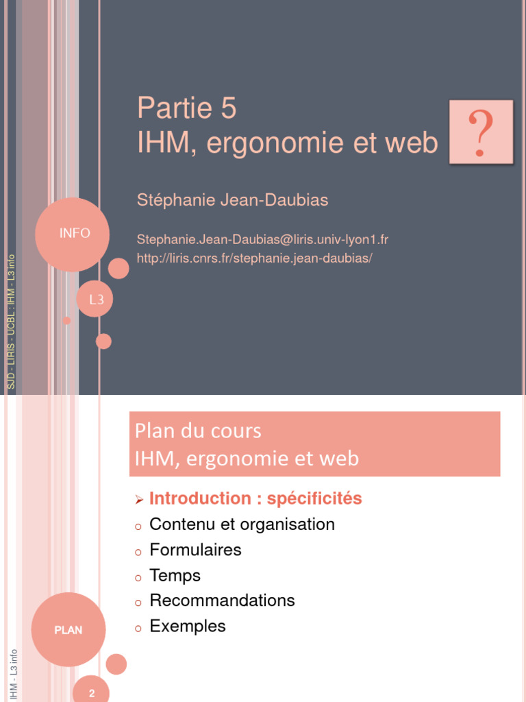IHM et ergonomie pour le web | PDF | Internet | Internet et Web