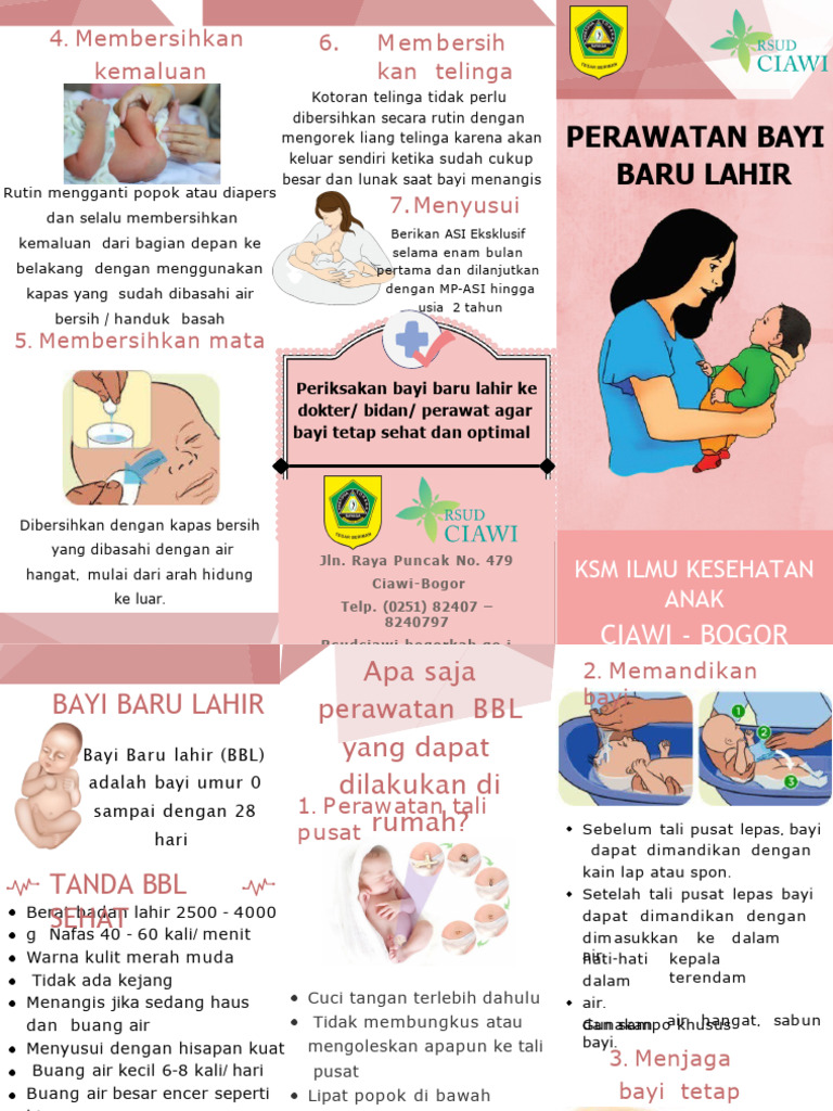 Leaflet Perawatan Bayi Baru Lahir - Sherren Tanzia (406202091) | PDF