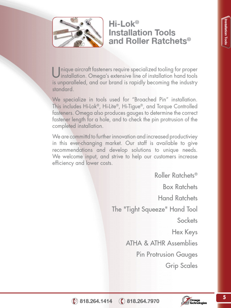 Hi Lok Installation Tools | PDF | Manufactured Goods | Tools