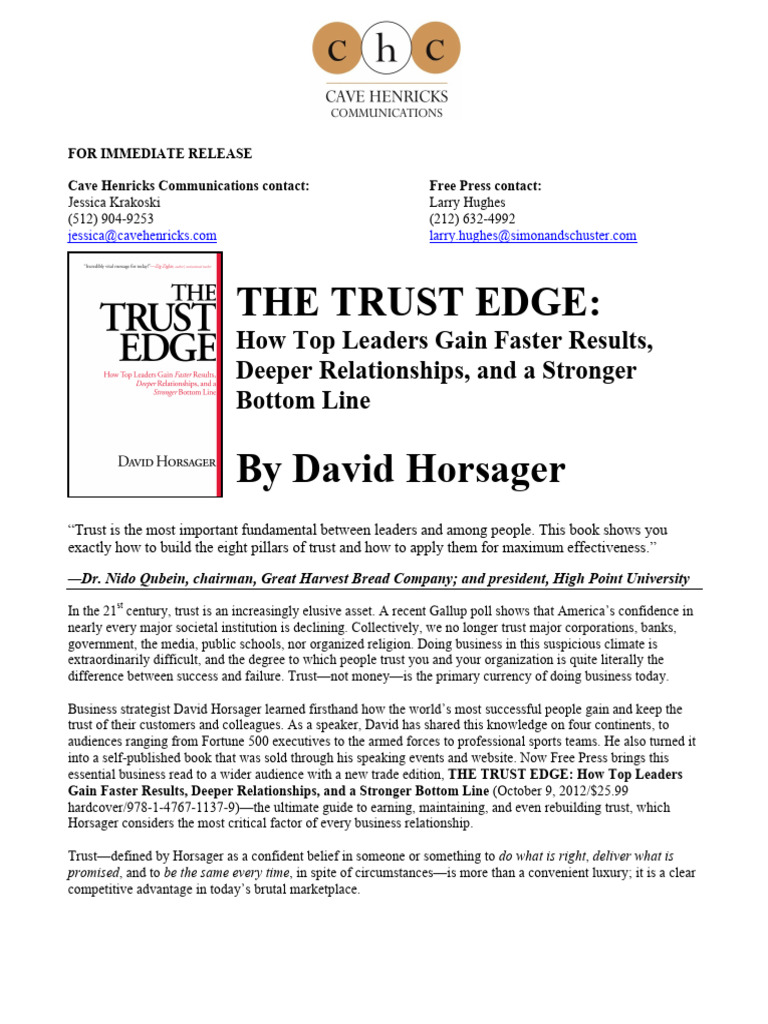 The Trust Edge Press Kit | PDF | Business