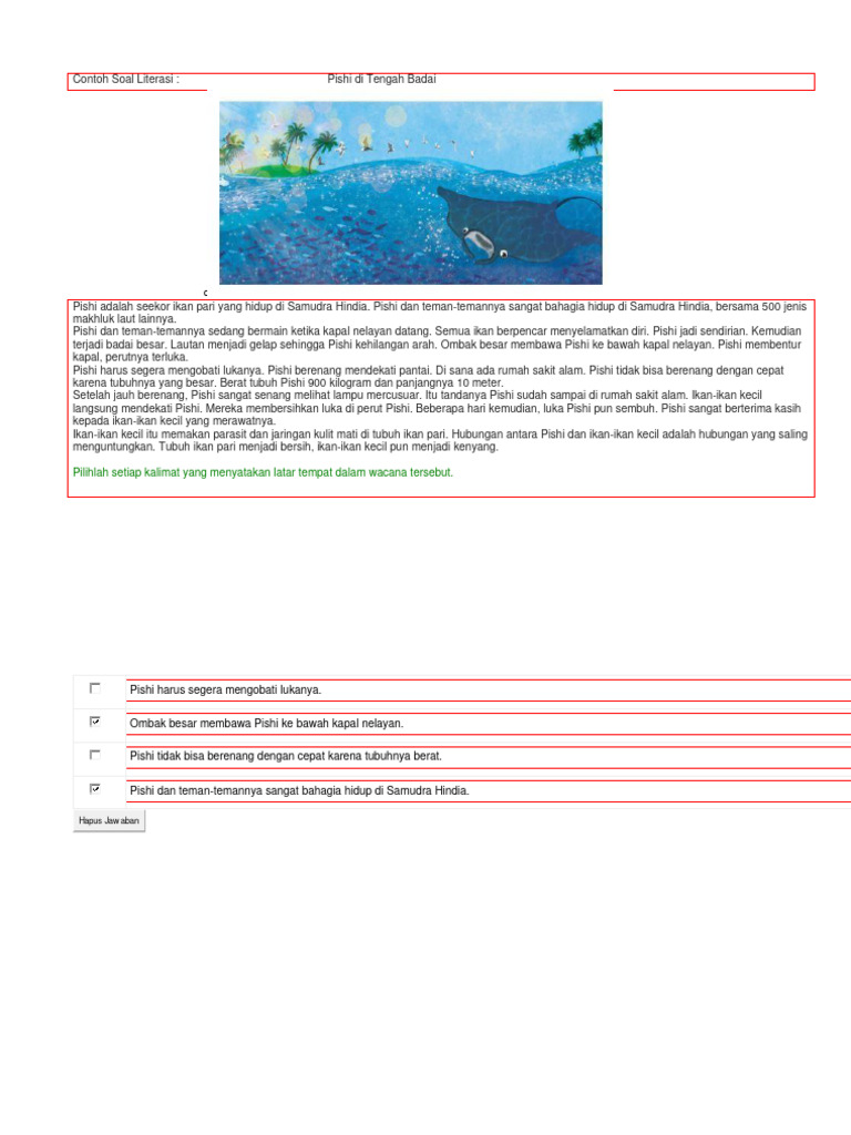 Contoh Soal Literasi Dan Numerasi | PDF