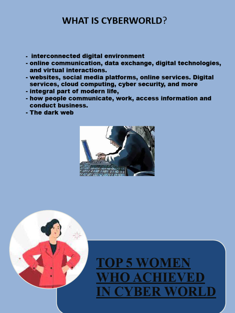 Women and Cyberworld PPT s1 | PDF | Security Hacker | Cybercrime