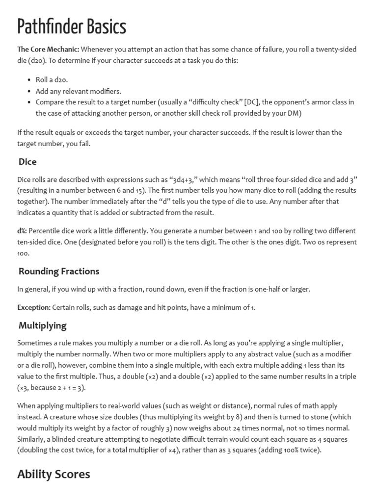 Pathfinder Basics - Final Fantasy d20 | PDF | Role Playing Games | Gaming