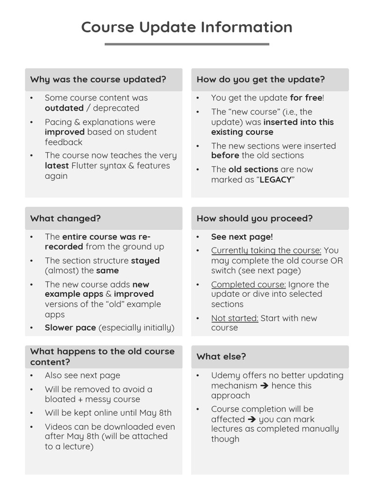 Course Update Info | PDF | Mobile App | System Software
