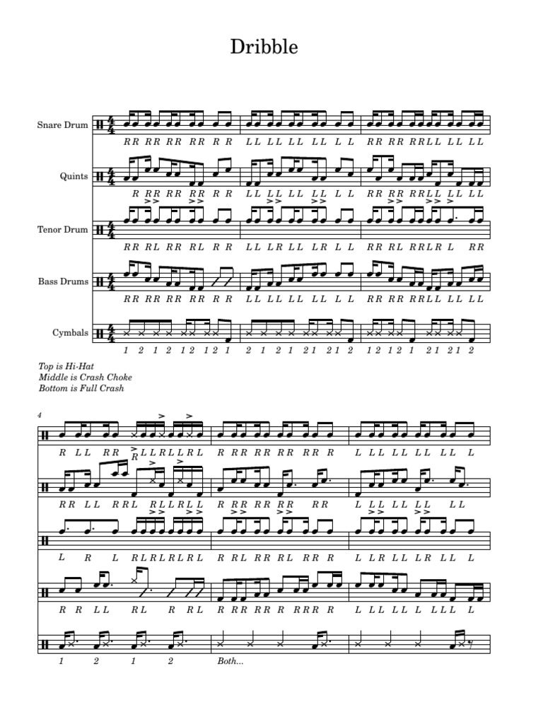 Dribble FullScore | PDF | Music Production | Gaiaphones