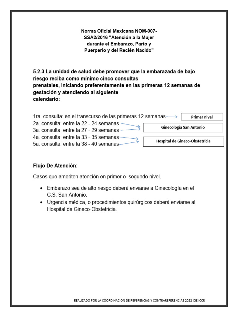 Norma Oficial Mexicana NOM 007 SALUD MATERNA | PDF | El embarazo | Diabetes