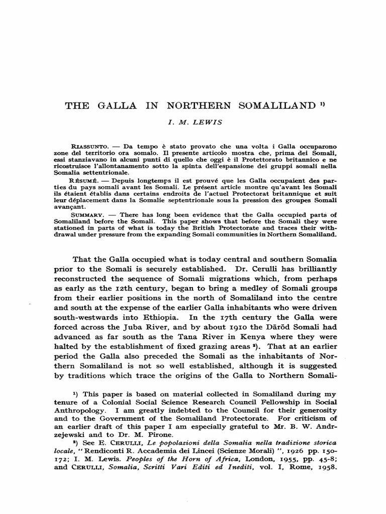 Galla History in Northern Somaliland | PDF | Member States Of The Arab ...