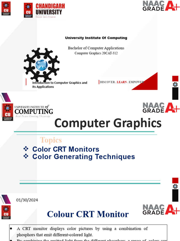 Unit-1.1.6 Techniques of CRT | PDF | Computer Monitor | Computer Graphics