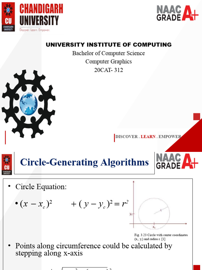 Mid-Point Circle Drawing Algorithm | PDF | Circle | Applied Mathematics