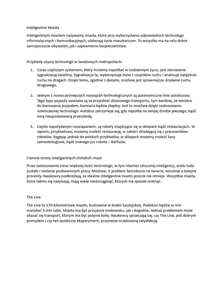Inteligentne Miasta | PDF
