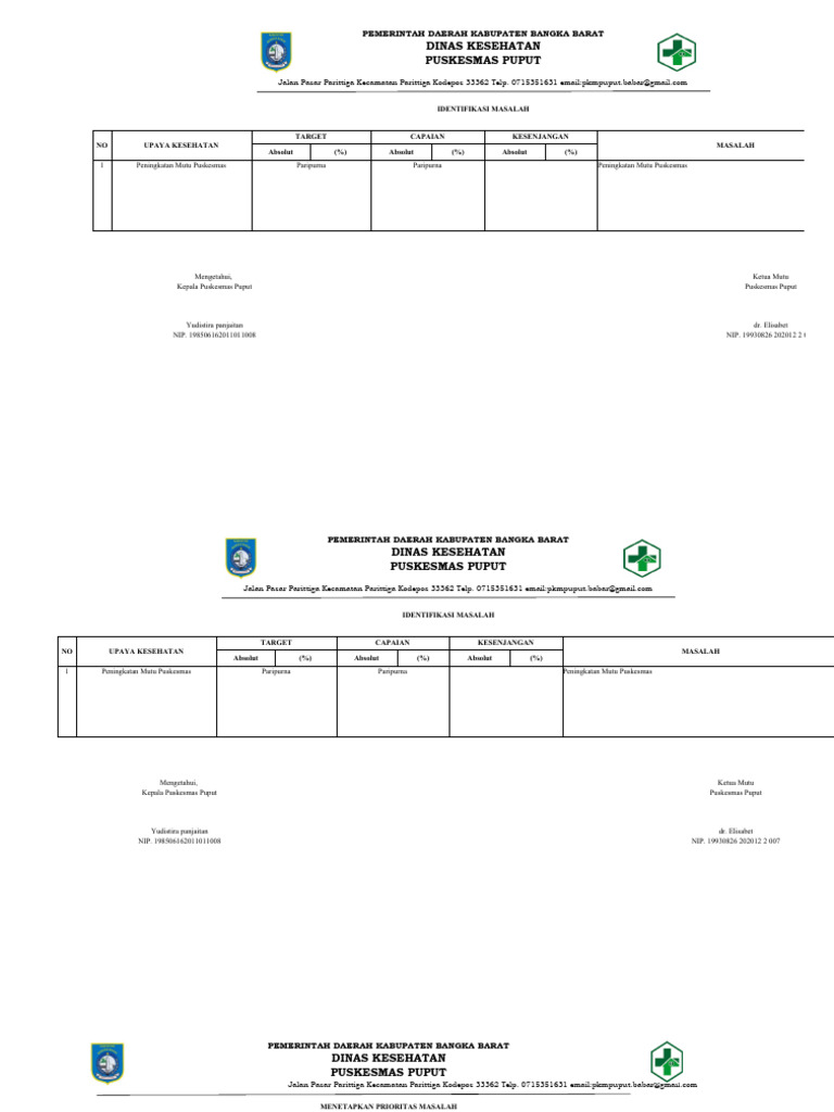 IM, PM, AM, CPM, RUK, RPK Tahunan, RPK Bulanan (MUTU) | PDF