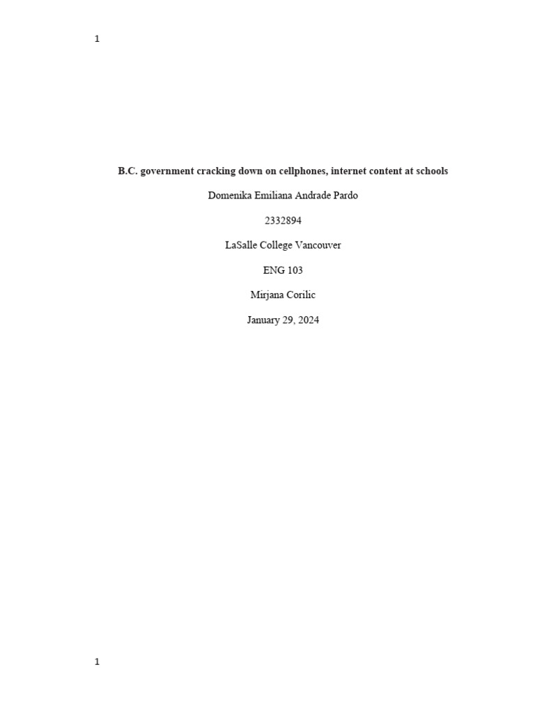 BC Regulations For Cellphone | PDF | Mobile Phones | Learning