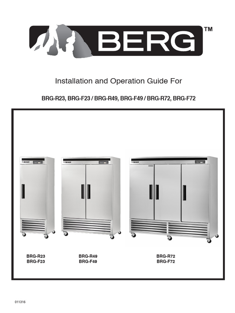 Installation and Operation Guide For: BRG-R23, BRG-F23 / BRG-R49, BRG-F49 / BRG-R72, BRG-F72 | PDF