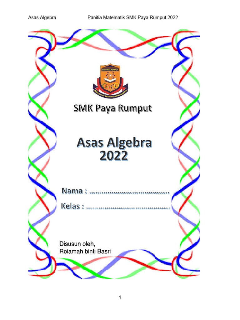 Asas Algebra: Panduan Matematik 2022 | PDF