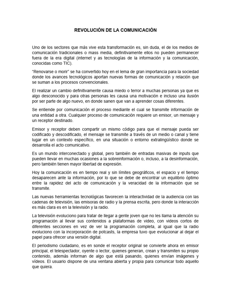 Resumen. RC | Descargar gratis PDF | Comunicación | Tecnología de información y comunicaciones