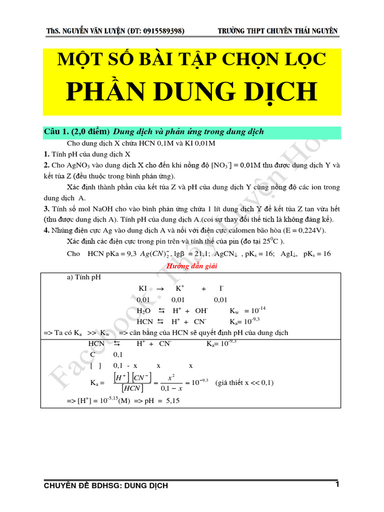 Dung Dịch | PDF