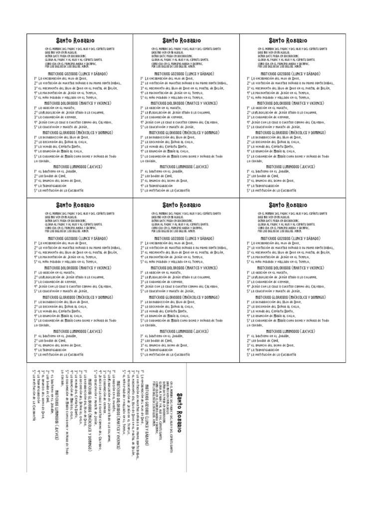 Santo Rosario Hojas Pdf María Madre De Jesús Cristo Título
