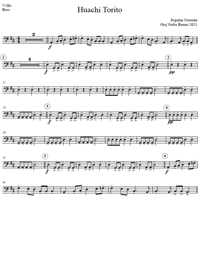 Huachi Torito - Vcllo Bass | PDF
