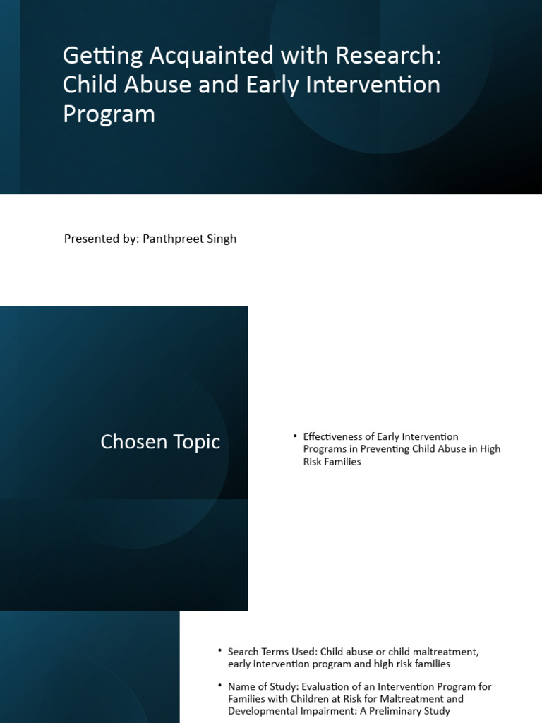Getting Acquainted With Research | PDF | Child Abuse | Child Neglect