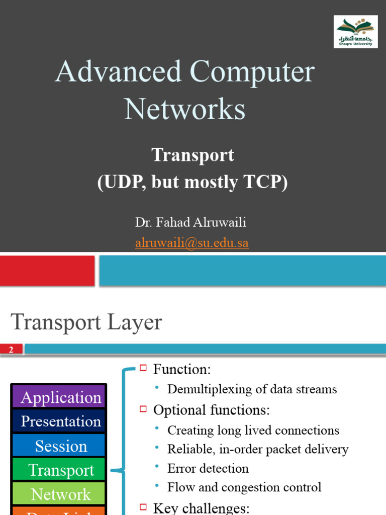 سلايد ٥ | PDF | Transmission Control Protocol | Computer Network