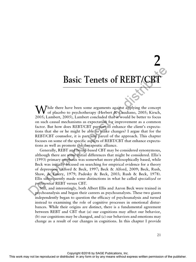 Basic Tenets of REBT | PDF | Rational Emotive Behavior Therapy ...