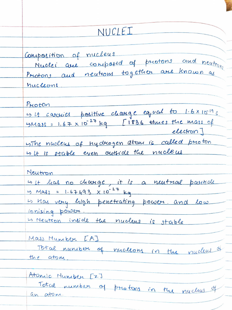 CH - 13 Nuclei | PDF | Atomic Nucleus | Physical Sciences