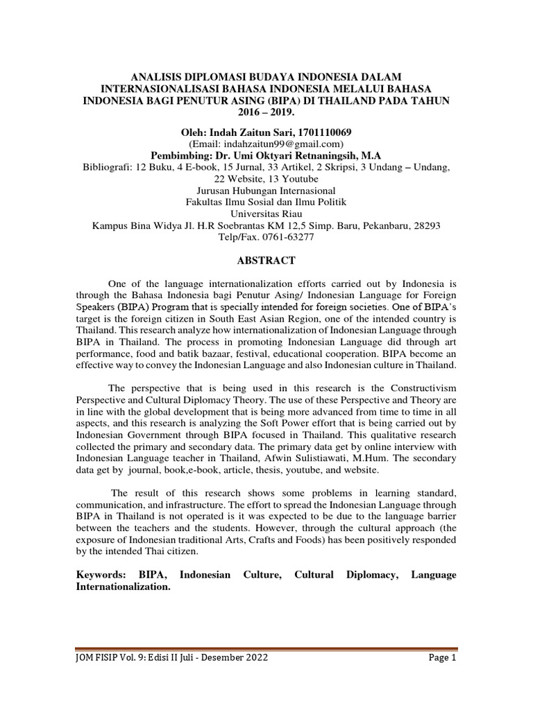 1 SM | PDF | Indonesian Language | Indonesia