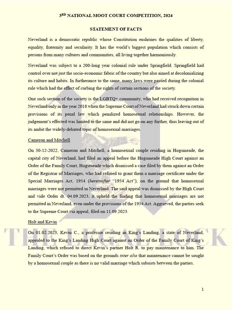 Moot Court: LGBTQ+ Rights Debate | PDF | Marriage | Supreme Court Of ...