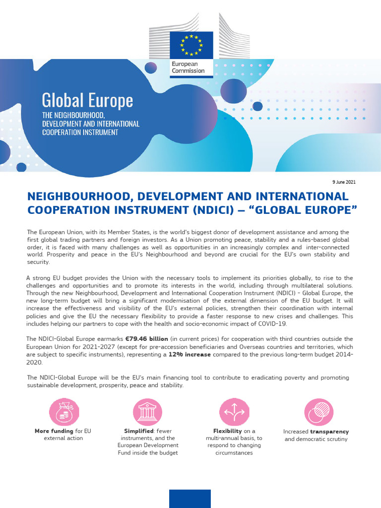 Factsheet Global Europe Ndici June 2021 - en | Download Free PDF | European Union | Governance