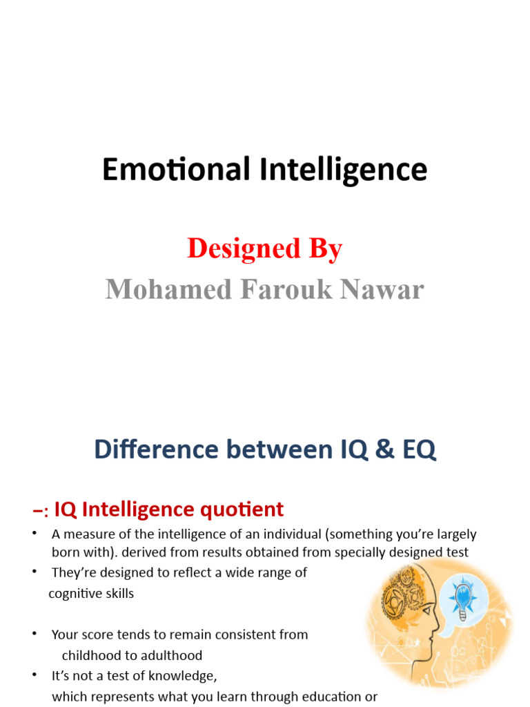 Emotional Intelligence | PDF | Emotional Intelligence | Intelligence Quotient