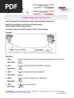 Movers Speaking Practice Questions | PDF