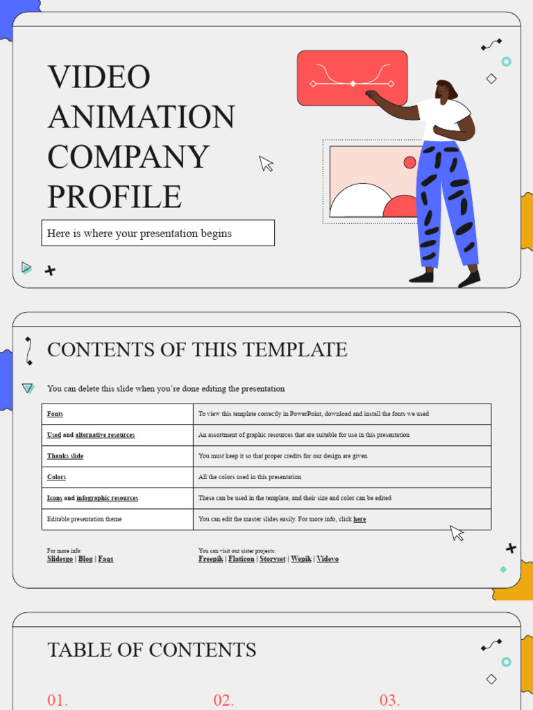Video Animation Company Profile by Slidesgo | PDF | Planets | Saturn