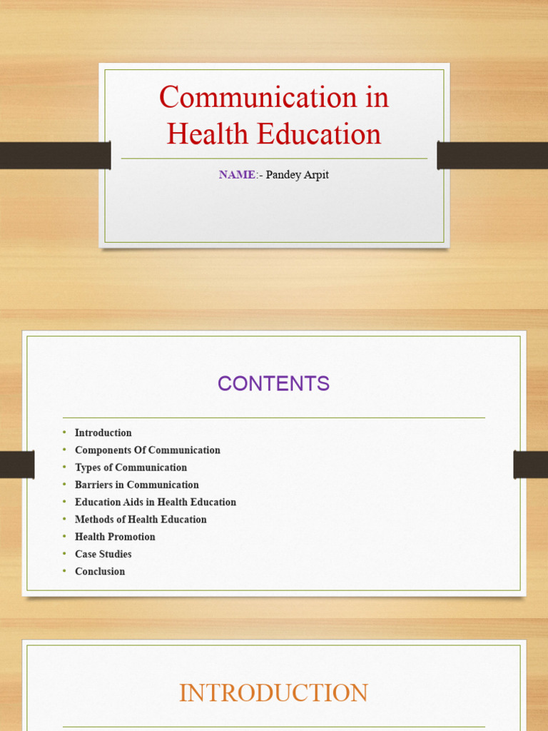 Effective Communication in Health Education | PDF | Communication ...
