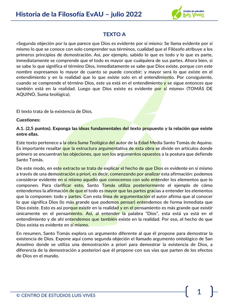 Filosofia Evau Jul22 | PDF | Immanuel Kant | Tomás de Aquino