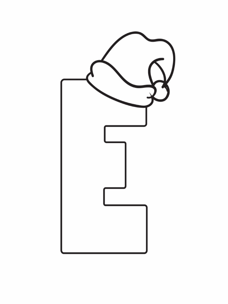 Printable Christmas Bubble Letter E 1 | PDF