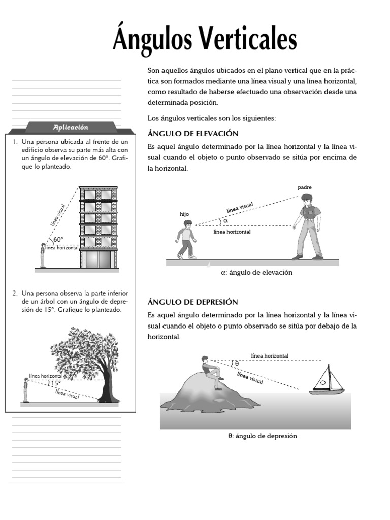 Ángulos Verticales | PDF | Ángulo | Geometría Elemental