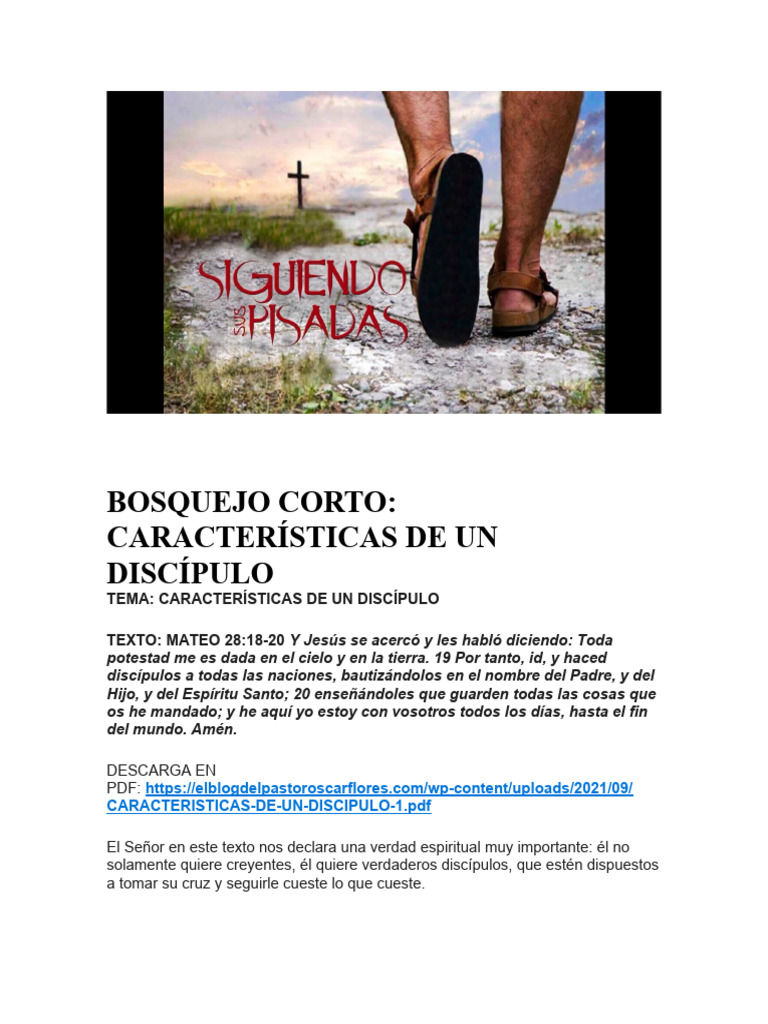 Bosquejo Corto | PDF | Jesús | Bautismo