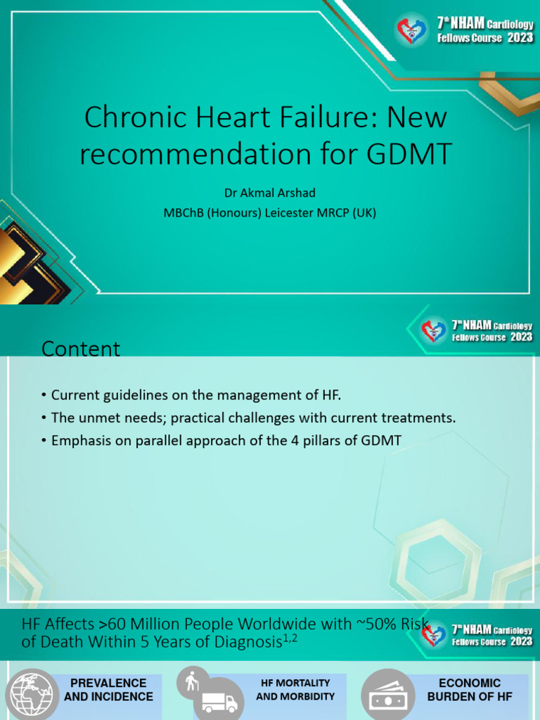 Chronic Heart Failure - New Recommendation For GDMT | Download Free PDF ...