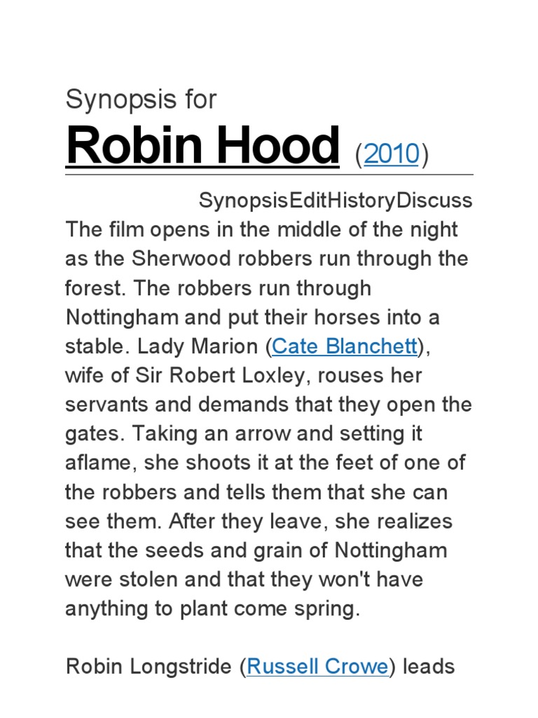 Robin Hood 2010 | PDF | Richard I Of England | Knight