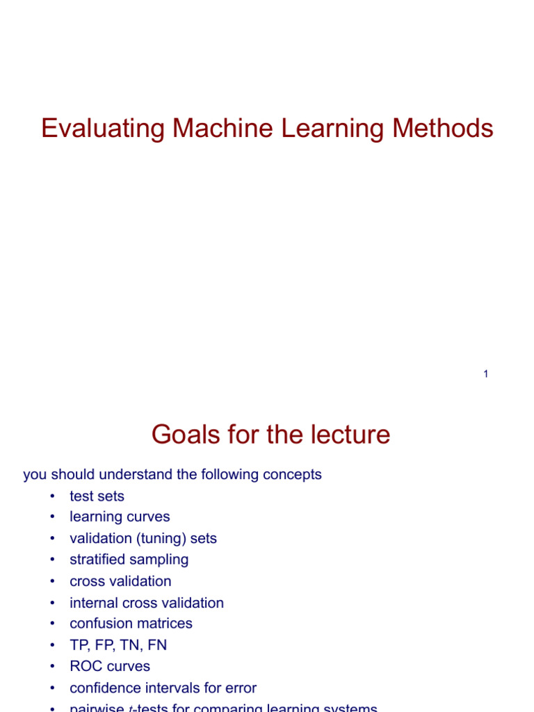 AI351 Lecture 2 - Common Evaluation Metrics | PDF | Receiver Operating Characteristic ...