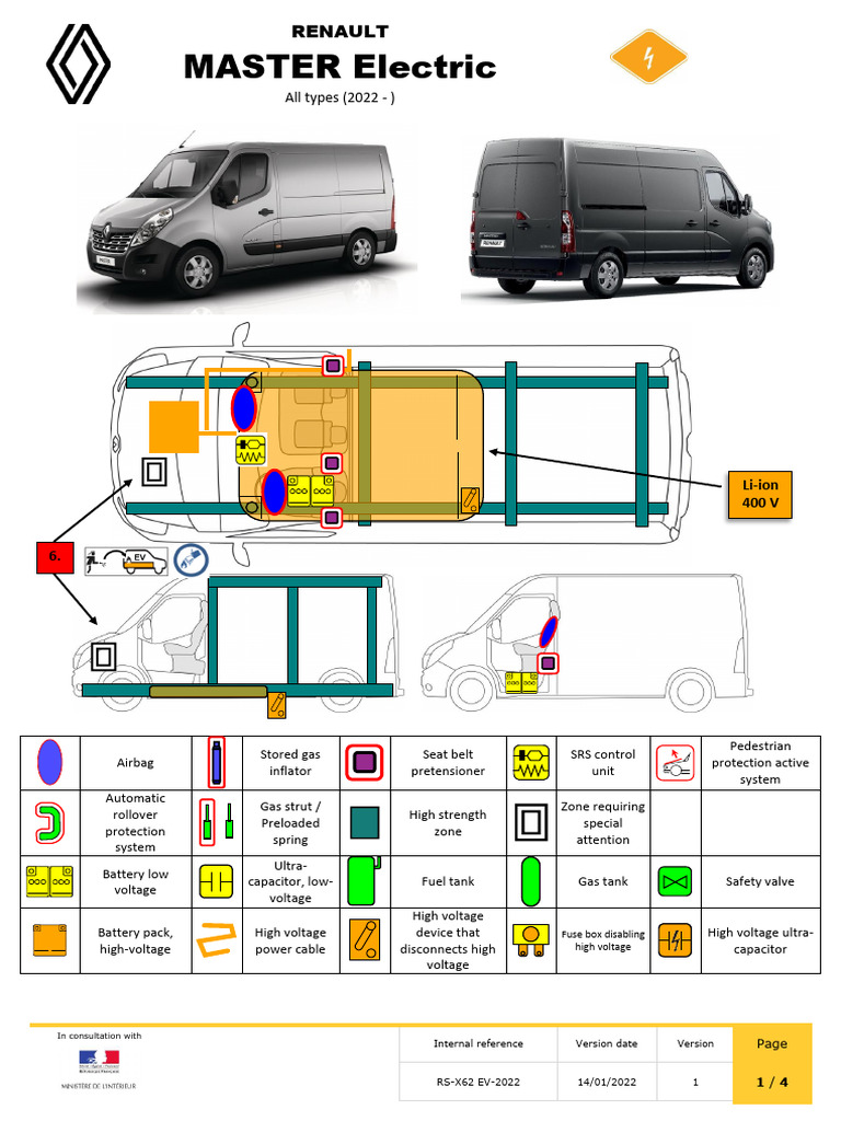 Renault Master 3 Electric Van 2022 4d Electric en | PDF | High Voltage | Airbag