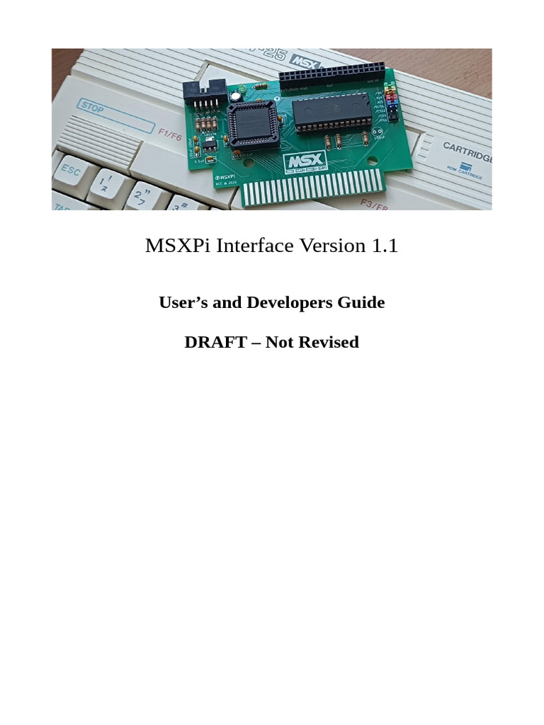 MSXPi Interface User & Developer Guide | PDF | Booting | Bios