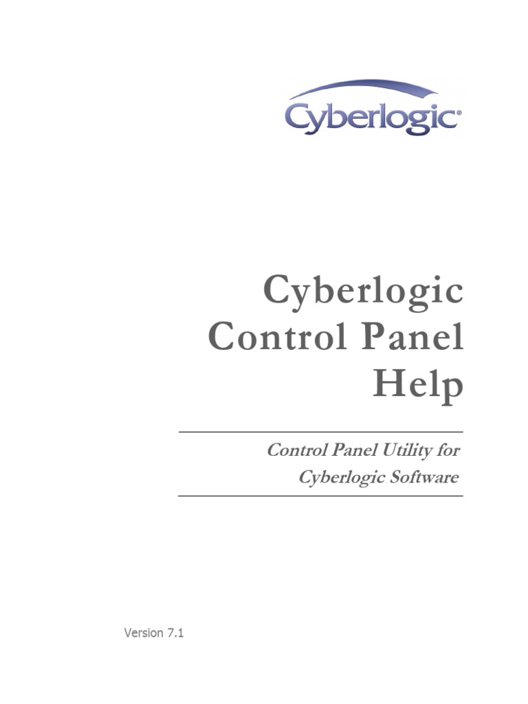Cyberlogic Control Panel Help | PDF | 64 Bit Computing | Microsoft Windows