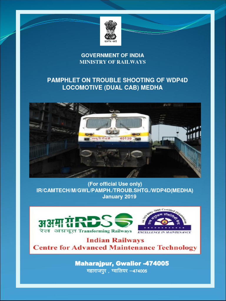 WDP4D Locomotive Troubleshooting Guide | PDF | Electricity | Vehicle Parts